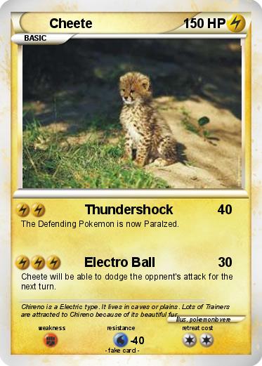 Pokémon Cheete - Thundershock - My Pokemon Card