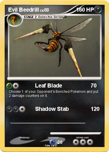 Pokémon Evil Beedrill - Leaf Blade - My Pokemon Card