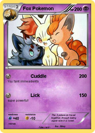 Pokémon Fox Pokemon - Cuddle - My Pokemon Card