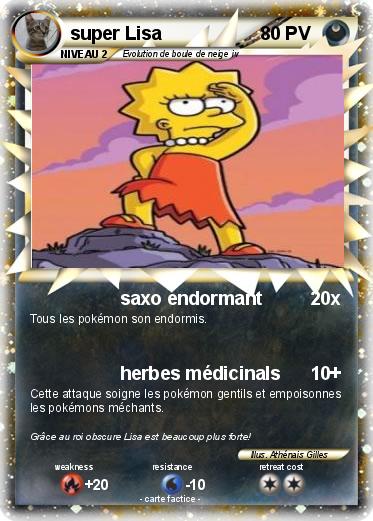 Pokémon super Lisa 1 1 - saxo endormant - Ma carte Pokémon