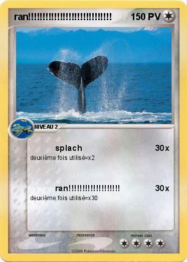 Pokémon ran - splach - Ma carte Pokémon
