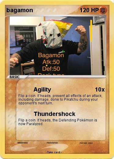 Pokémon bagamon - Agility - My Pokemon Card