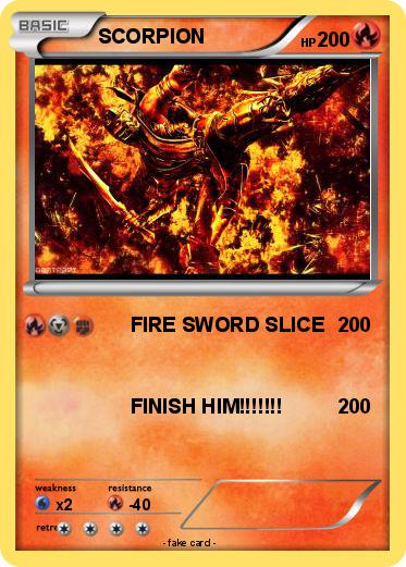 Pokémon SCORPION 662 662 - FIRE SWORD SLICE - My Pokemon Card