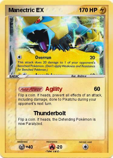 Pokémon Manectric EX 8 8 - Agility - My Pokemon Card