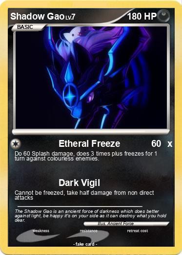 Pokémon Shadow Gao 1 1 - Etheral Freeze x - My Pokemon Card