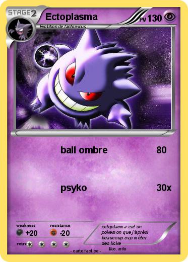 Pokémon Ectoplasma 266 266 - ball ombre - Ma carte Pokémon
