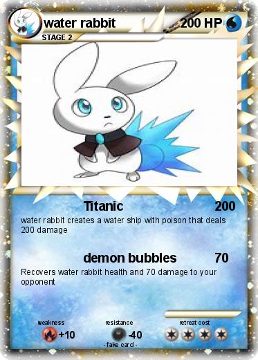 Pokémon water rabbit - Titanic - My Pokemon Card