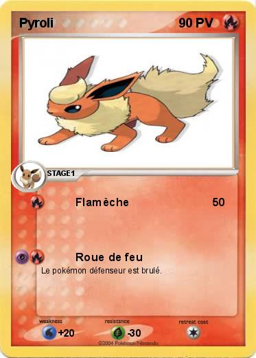 Pokémon Pyroli 52 52 - Flamèche - Ma carte Pokémon