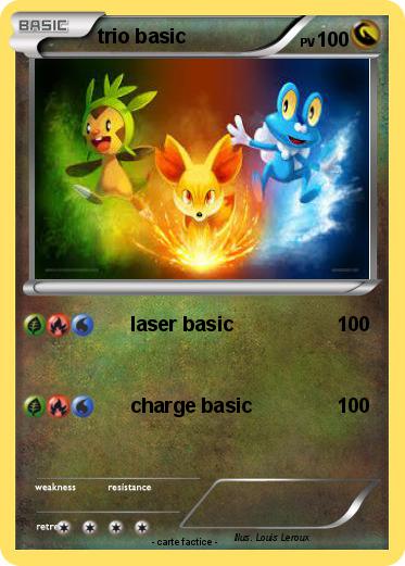 Pokémon trio basic - laser basic - Ma carte Pokémon
