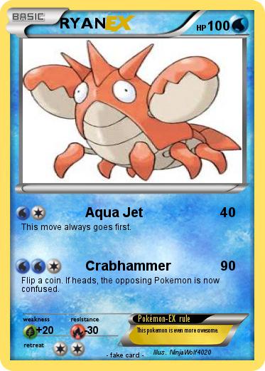 Pokémon RYAN 1206 1206 - Aqua Jet - My Pokemon Card
