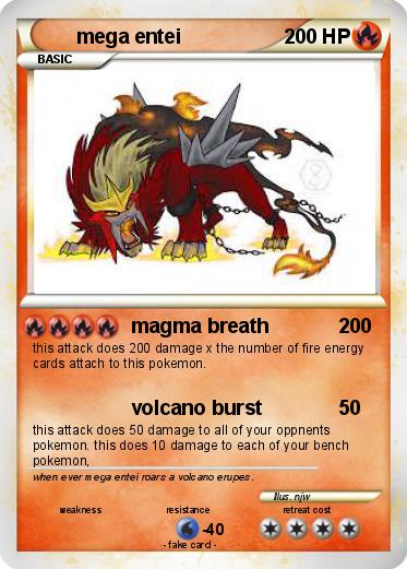 Pokémon mega entei 5 5 - magma breath - My Pokemon Card