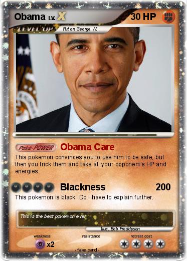 Pokémon Obama 668 668 - Obama Care - My Pokemon Card