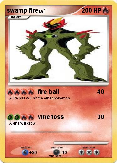 Pokémon swamp fire 7 7 - fire ball - My Pokemon Card