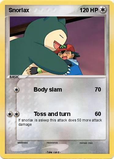Pokémon Snorlax 729 729 - Body slam - My Pokemon Card