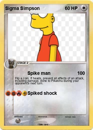 Pokémon Sigma Simpson - Spike man - My Pokemon Card