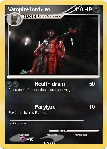 Pokémon Vampire lord 8 8 - Health drain - My Pokemon Card