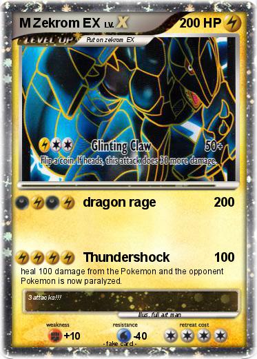 Pokémon M Zekrom EX 47 47 - dragon rage - My Pokemon Card