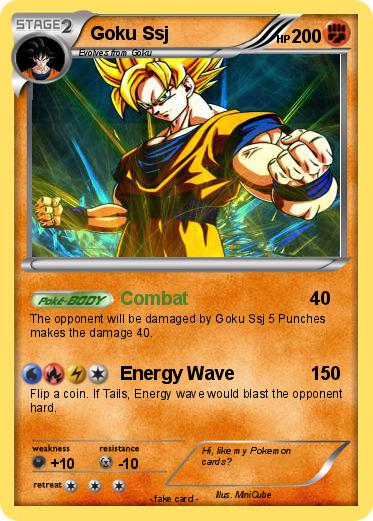 Pokémon Goku Ssj 660 660 - Combat - My Pokemon Card