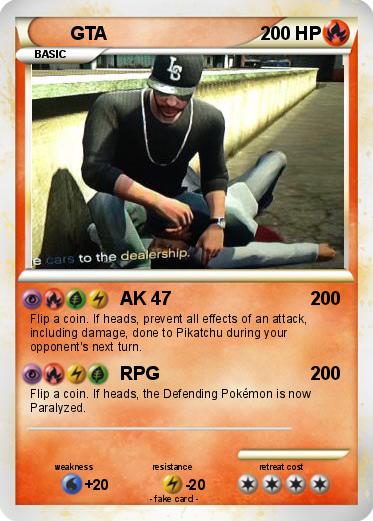 Pokémon GTA 313 313 - AK 47 - My Pokemon Card