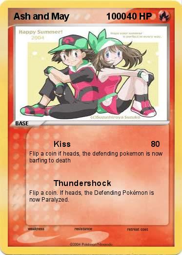 Pokémon Ash and May 1000 1000 - Kiss - My Pokemon Card