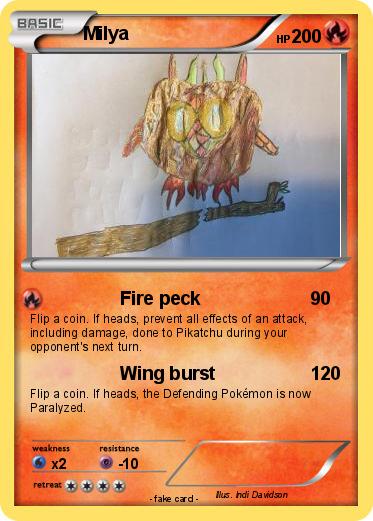 Pokémon Milya - Fire peck - My Pokemon Card