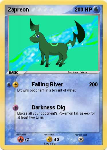 Pokémon Zapreon - Falling River - My Pokemon Card