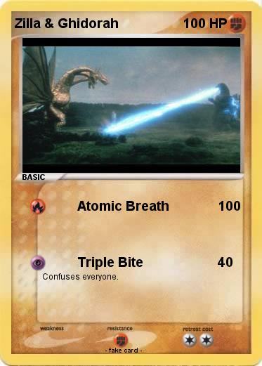 Pokémon Zilla Ghidorah 1 1 - Atomic Breath - My Pokemon Card