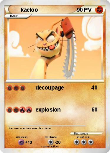 Pokémon kaeloo 63 63 - decoupage - Ma carte Pokémon