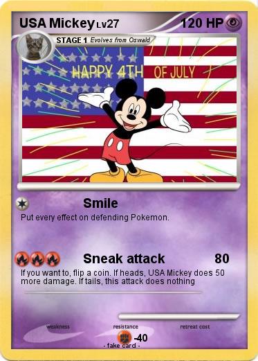 Pokémon USA Mickey - Smile - My Pokemon Card