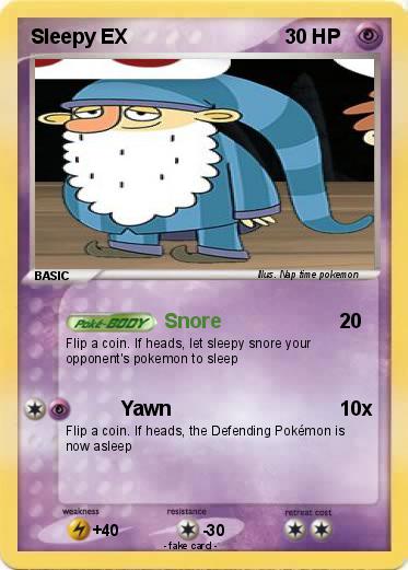 Pokémon Sleepy EX - Snore - My Pokemon Card