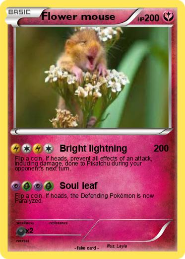 Pokémon Flower mouse - Bright lightning - My Pokemon Card
