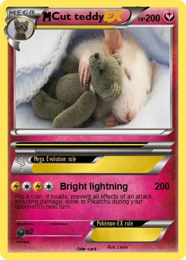 Pokémon Cut teddy - Bright lightning - My Pokemon Card
