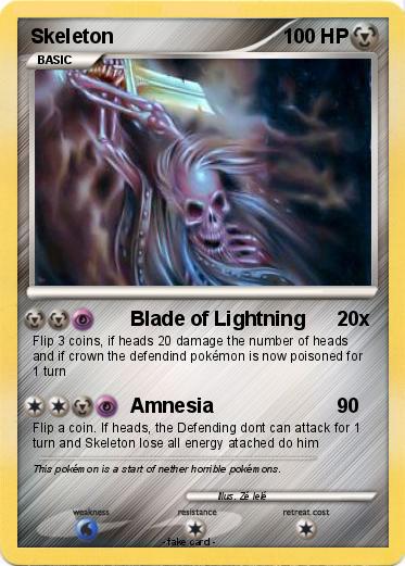 Pokémon Skeleton 338 338 - Blade of Lightning - My Pokemon Card