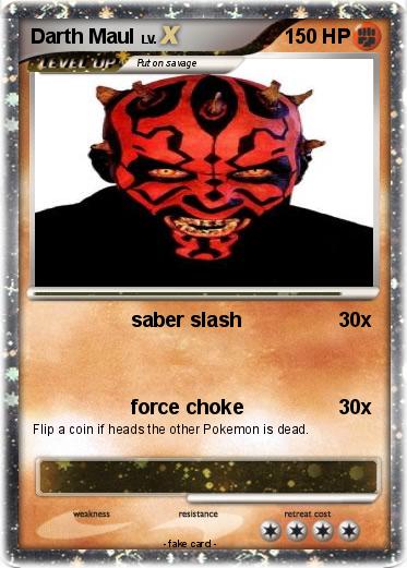 Pokémon Darth Maul 49 49 - saber slash - My Pokemon Card