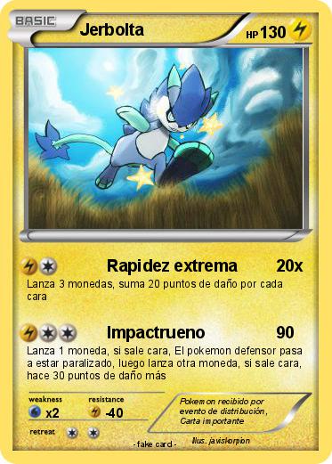 Pokémon Jerbolta - Rapidez extrema - Mi carta pokémon