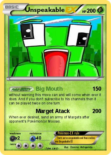 Pokémon Unspeakable 127 127 - Big Mouth - My Pokemon Card