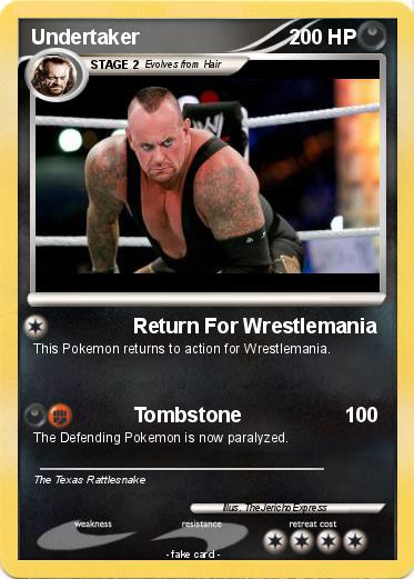 Pokémon Undertaker 833 833 - Return For Wrestlemania - My Pokemon Card