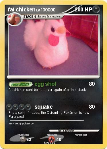 Pokémon fat chicken 4 4 - egg shot - My Pokemon Card