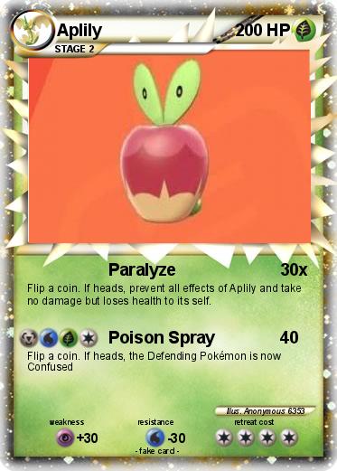 Pokémon Aplily - Paralyze - My Pokemon Card