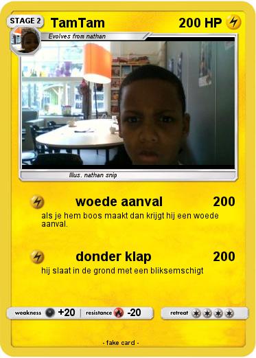 Pokémon TamTam - woede aanval - My Pokemon Card