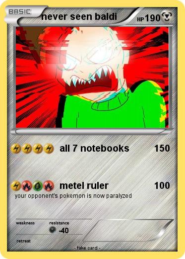 Pokémon never seen baldi - all 7 notebooks - My Pokemon Card