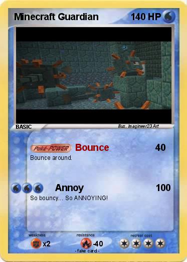 Pokémon Minecraft Guardian 1 1 - Bounce - My Pokemon Card
