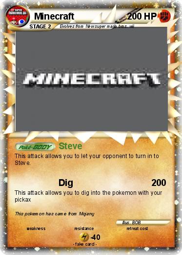 Pokémon Minecraft 394 394 - Steve - My Pokemon Card