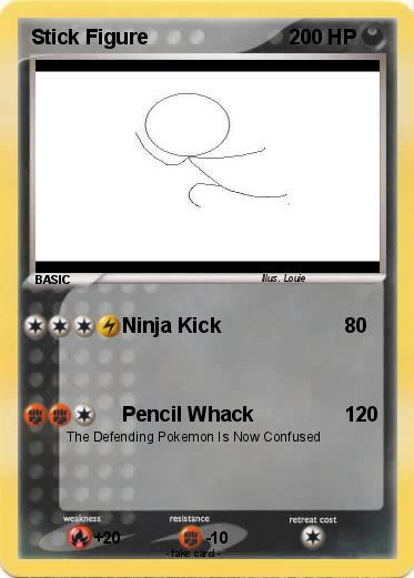 Pokémon Stick Figure 65 65 - Ninja Kick - My Pokemon Card