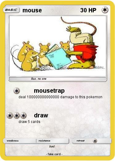 Pokémon reading mouse - mousetrap - My Pokemon Card