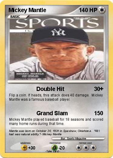 Pokémon Mickey Mantle 1 1 - Double Hit - My Pokemon Card