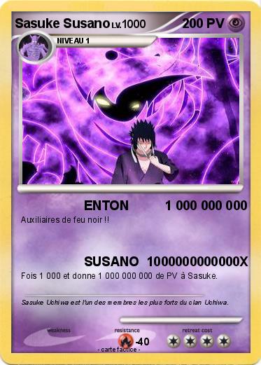 Pokémon Sasuke Susano 59 59 - ENTON 1 000 000 000 - Ma carte Pokémon