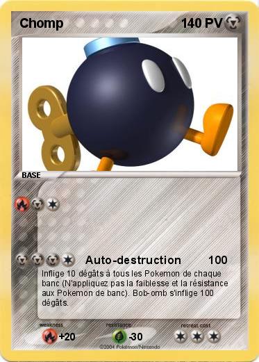 Pokémon Chomp 43 43 - Auto-destruction 100 - Ma carte Pokémon