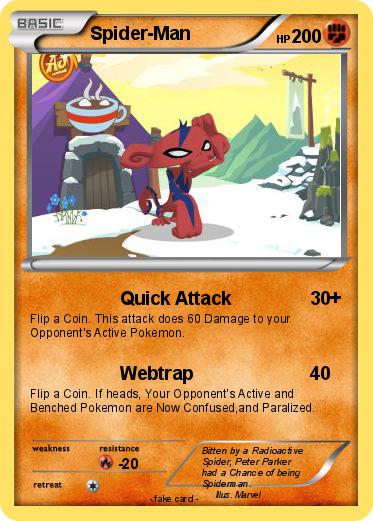 Pokémon Spider Man 673 673 - Quick Attack - My Pokemon Card