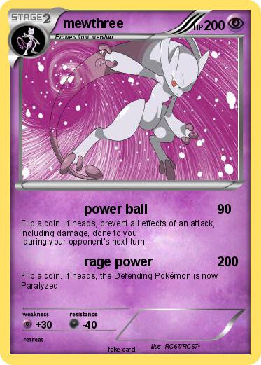 Pokémon mewthree 1027 1027 - power ball - My Pokemon Card